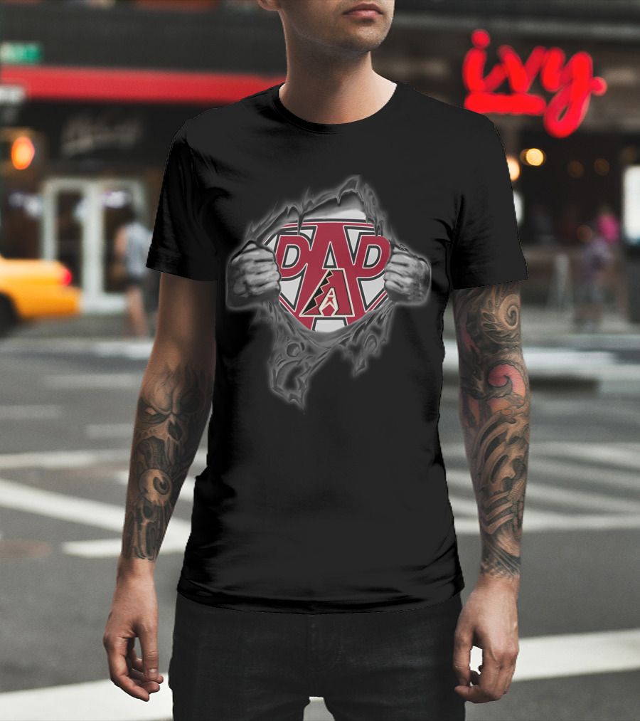 Arizona Diamondbacks Super Dad Hero Burst T-Shirt
