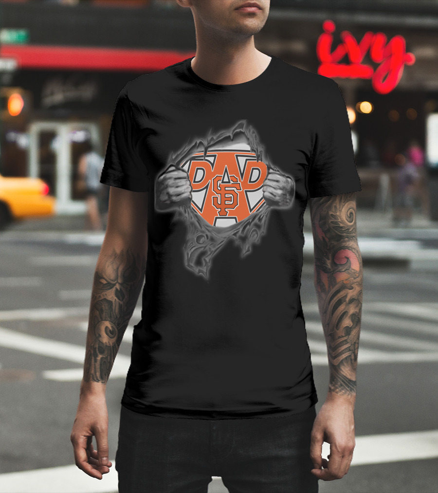 San Francisco Giants Super Dad Emblem Hero Dad T-Shirt