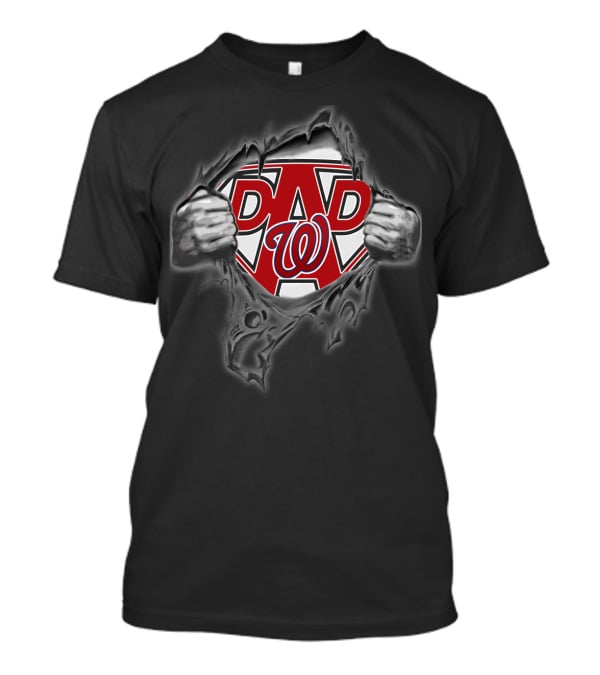 Washington Nationals Dad Superhero T-Shirt