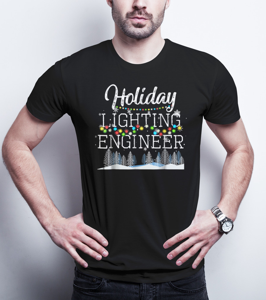 Holiday Lighting Engineer Christmas Light Mens T-Shirt