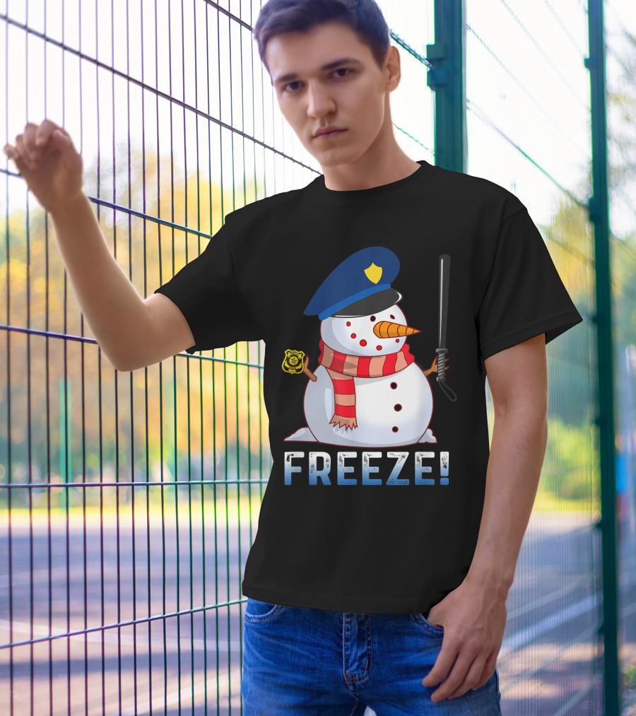 Police Snowman Freeze T-Shirt