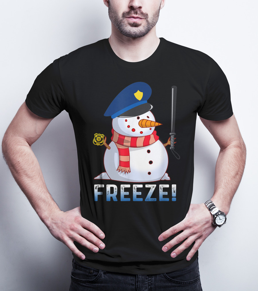 Police Snowman Freeze T-Shirt