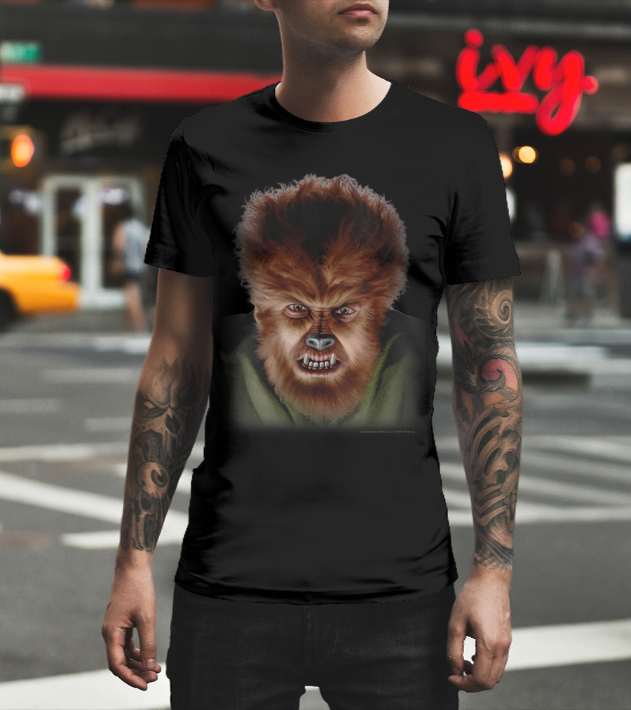 Universal Monsters The Wolf Man Classic Face T-Shirt