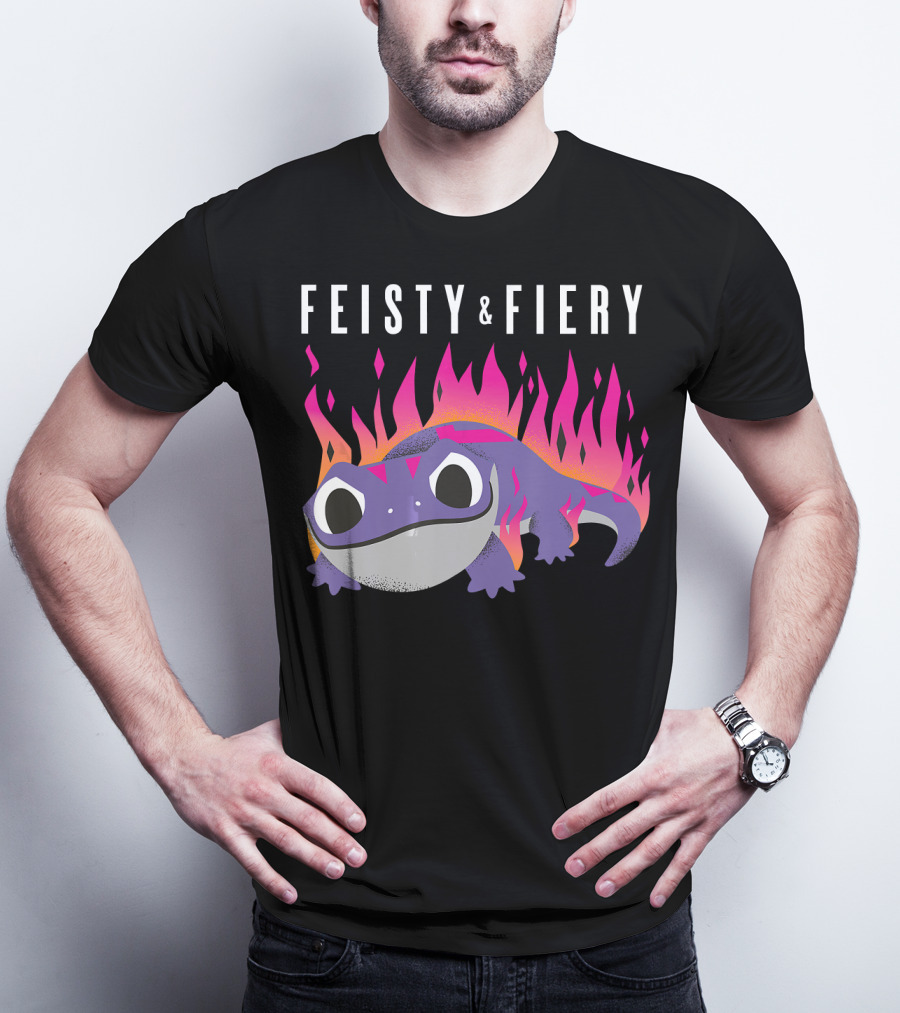 Disney Frozen 2 Bruni Salamander Feisty And Fiery With Flames T-Shirt