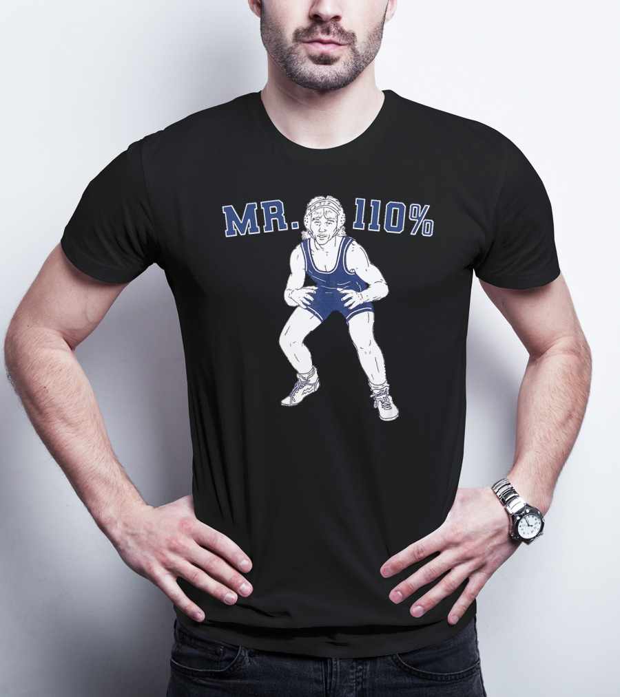 MR. 110% Wrestling Cartoon Wrestler T-Shirt