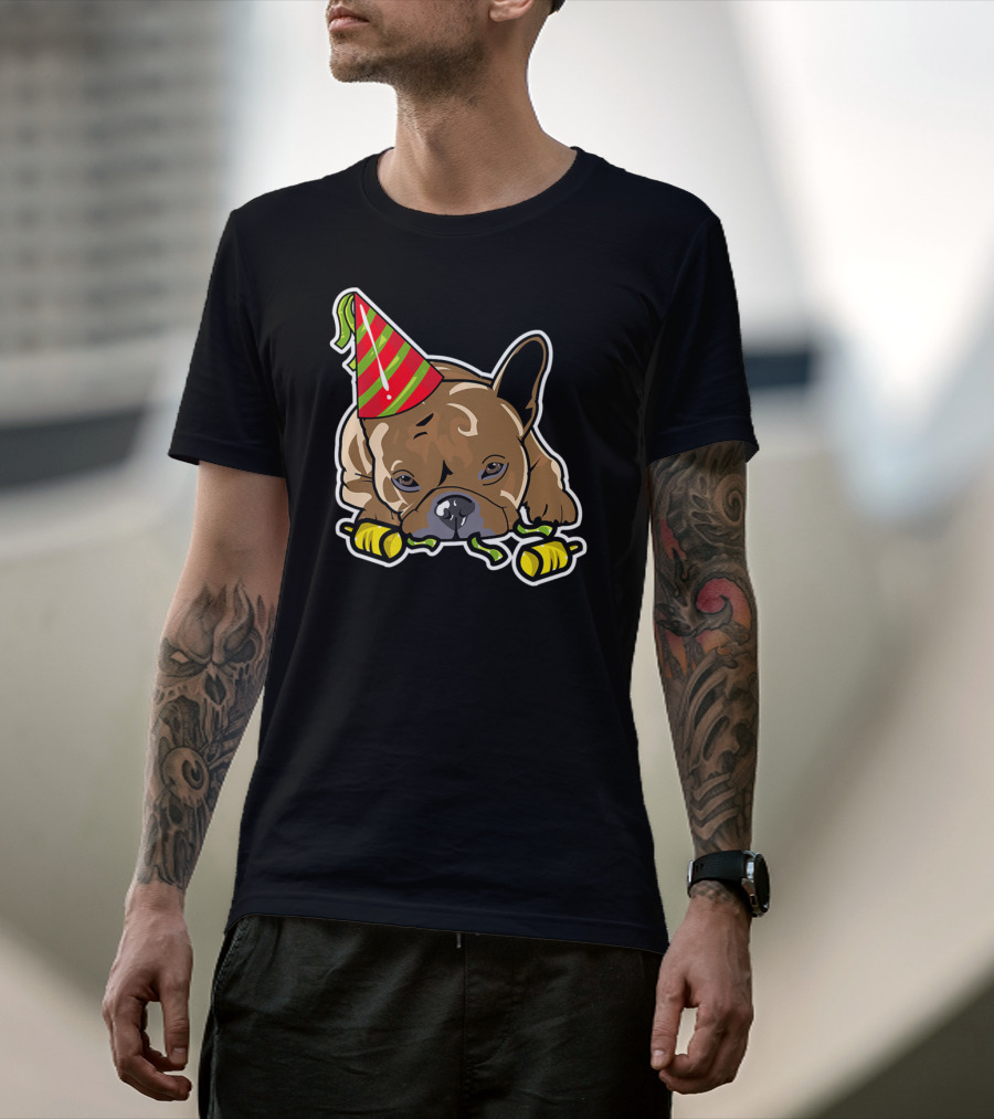 Eve French Bulldog Frenchie Happy New Year Party Hat T-Shirt