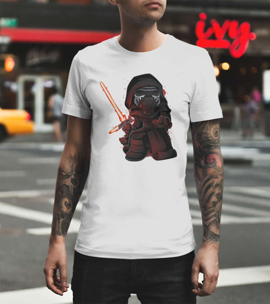 Kylo Ren Chibi With Red Lightsaber T-Shirt