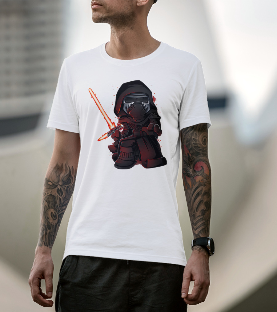 Kylo Ren Chibi With Red Lightsaber T-Shirt
