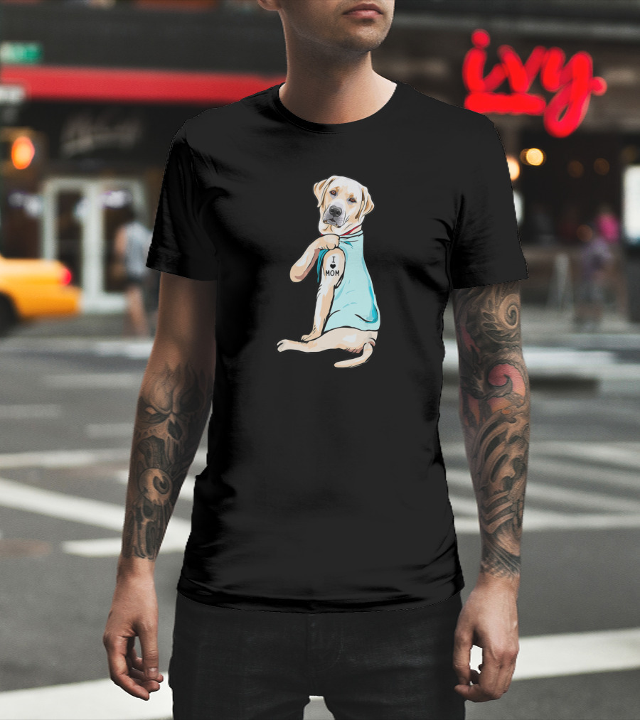 Labrador I Love Mom Tattoo T-Shirt
