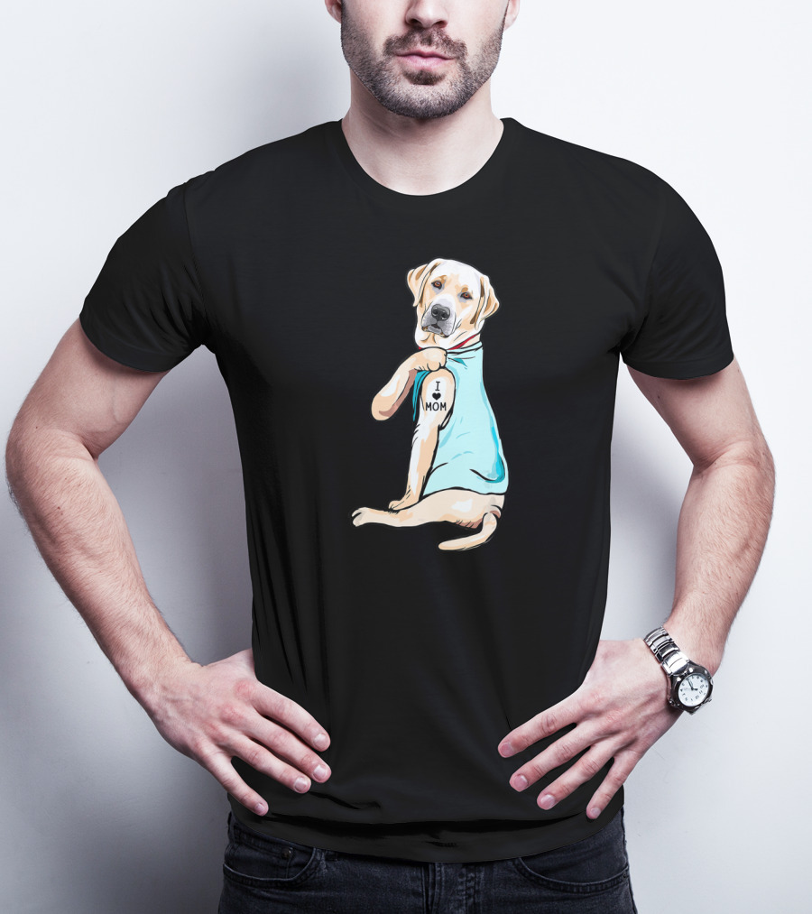 Labrador I Love Mom Tattoo T-Shirt