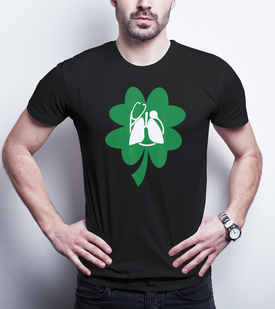 Lucky Clover Lungs And Stethoscope T-Shirt