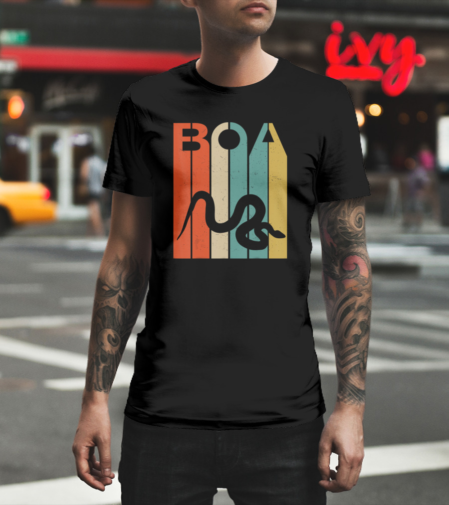 Boa Retro Stripes Vintage Constrictor T-Shirt