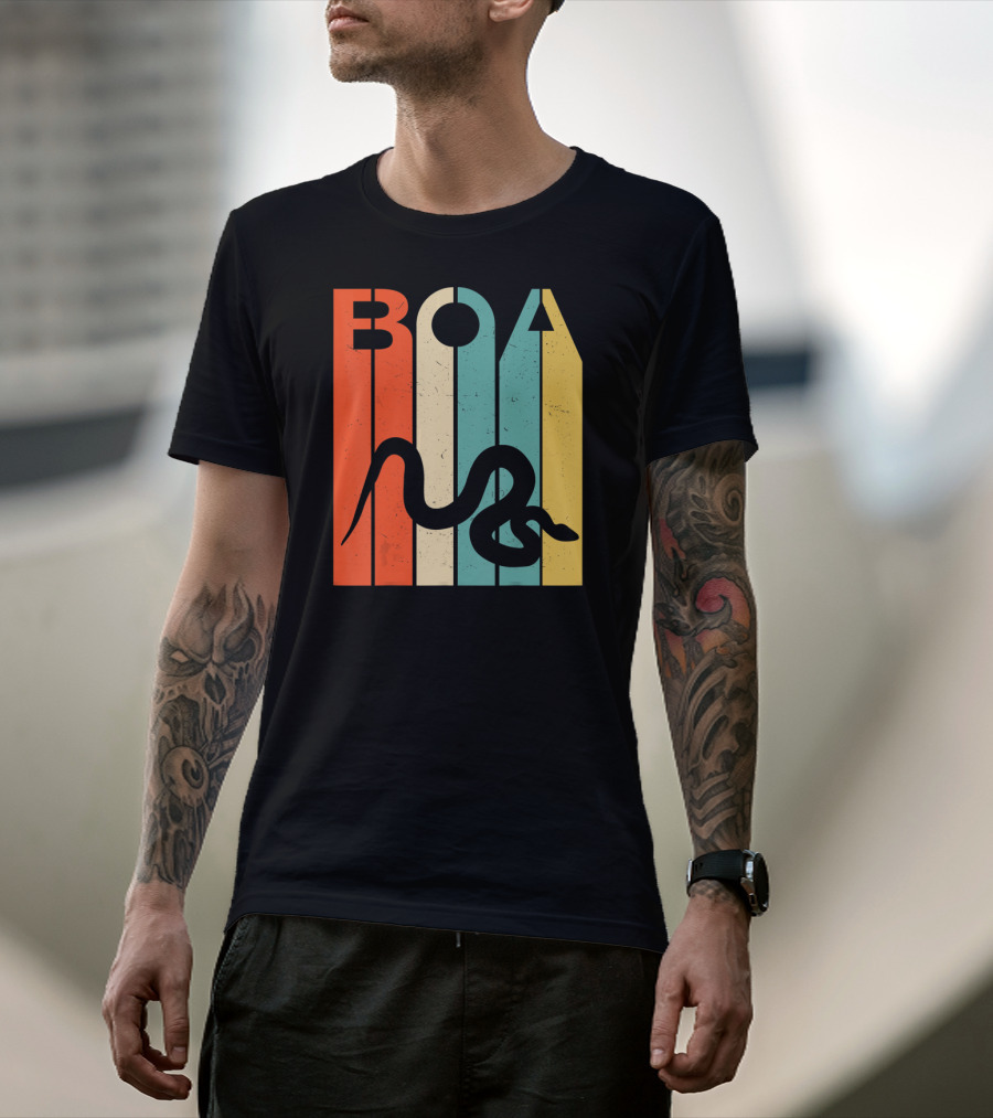 Boa Retro Stripes Vintage Constrictor T-Shirt