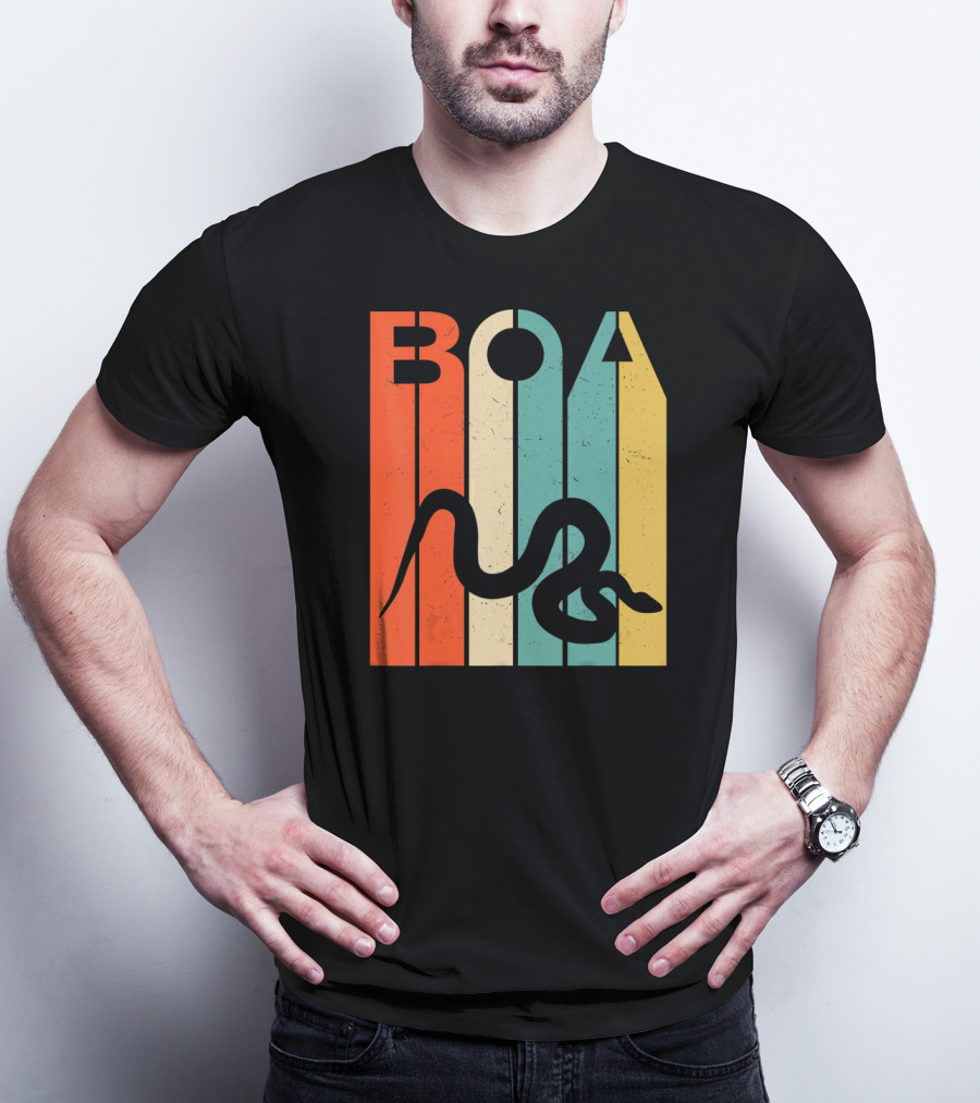 Boa Retro Stripes Vintage Constrictor T-Shirt