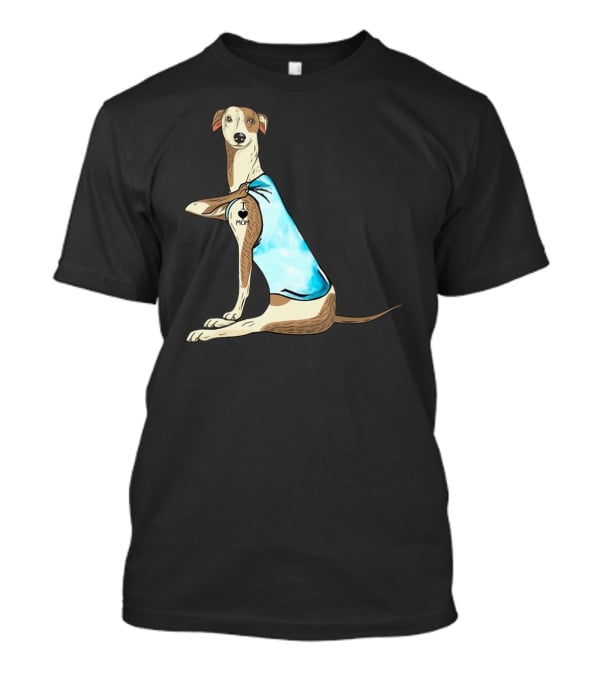 Whippet Dog I Love Mom Tattoo Iconic T-Shirt