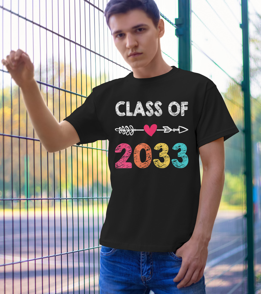 Class Of 2033 Heart Arrow Preschool Graduation T-Shirt