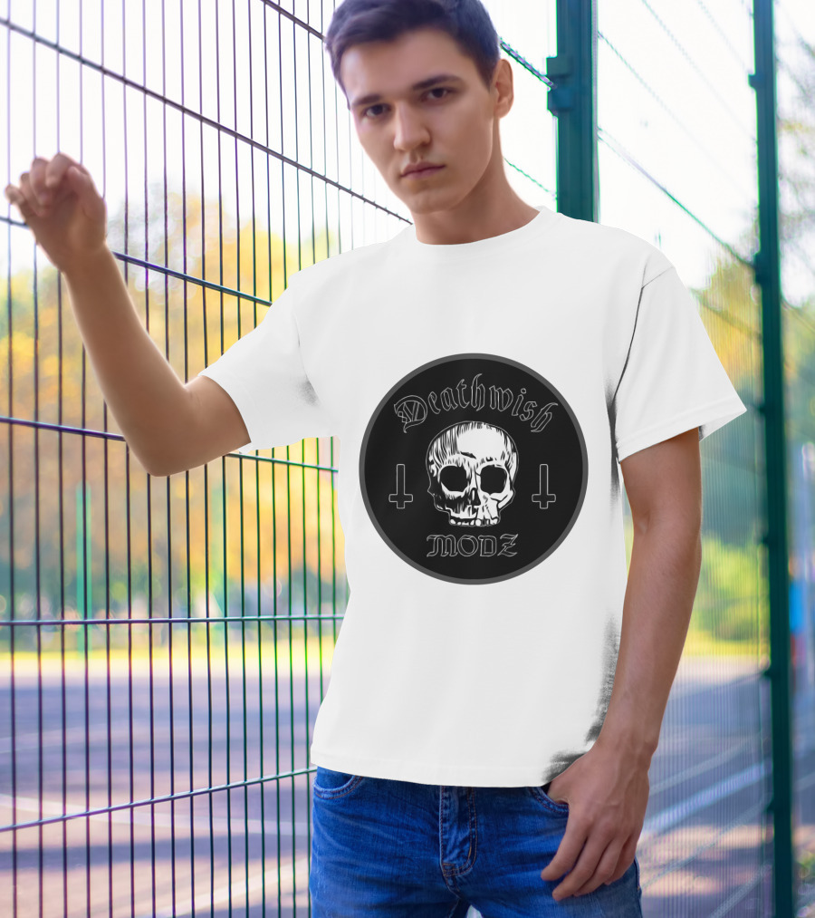 DeathWish Modz Skull With Inverted Crosses T-Shirt