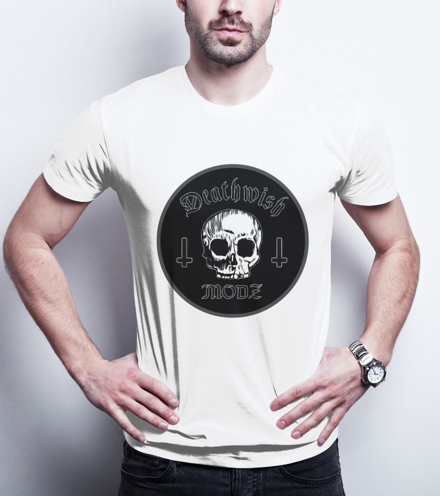 DeathWish Modz Skull With Inverted Crosses T-Shirt