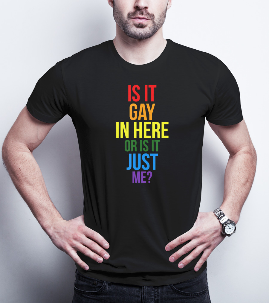 Is It Gay In Here Or Is It Just Me Pride T-Shirt