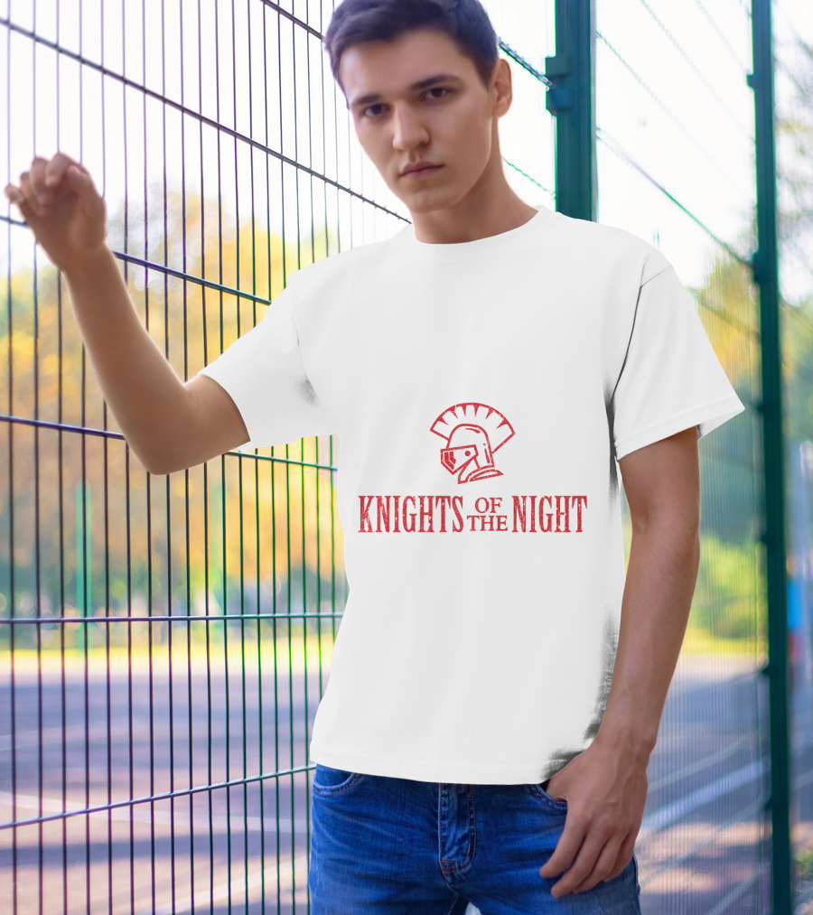 Knights Of The Night Michael Scott Spartan Helmet T-Shirt