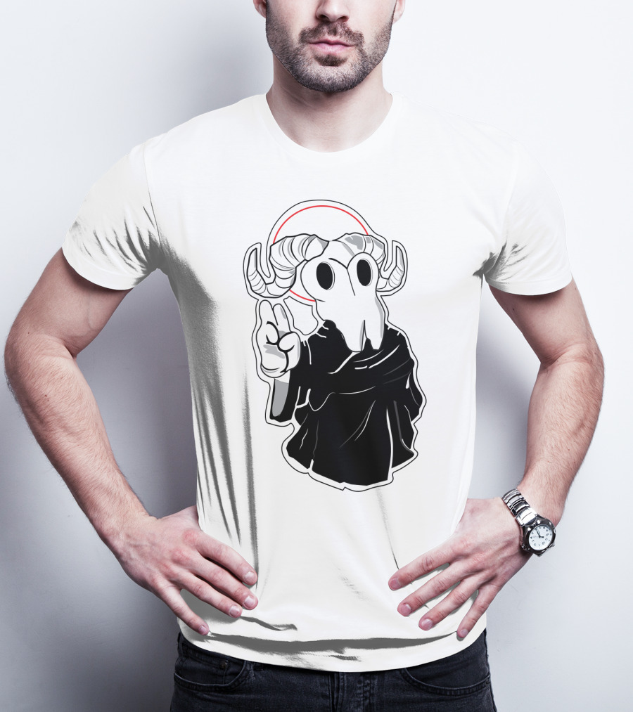 Kawaii Beezelbub Satan Evil Skull With Horns And Cloak T-Shirt