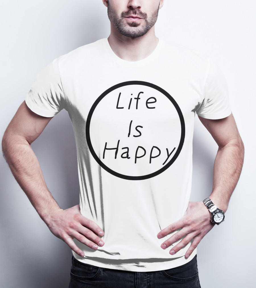 Life Is Happy Circle Emblem T-Shirt