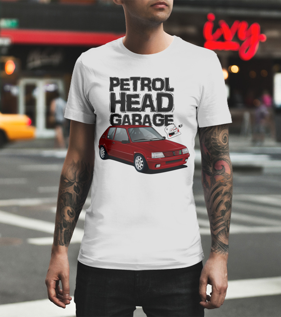 Petrol Head Garage Peugeot 205 RFS Car Enthusiast T-Shirt
