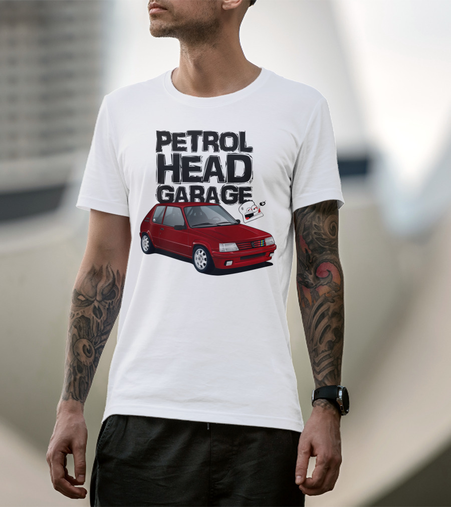 Petrol Head Garage Peugeot 205 RFS Car Enthusiast T-Shirt