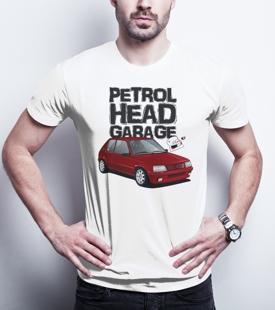 Petrol Head Garage Peugeot 205 RFS Car Enthusiast T-Shirt
