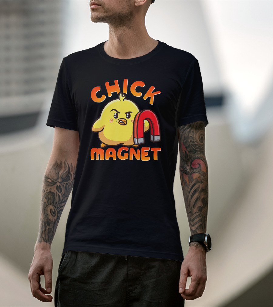Chick Magnet Costume Magnetic Little Chicken With Red Magnet T-Shirt