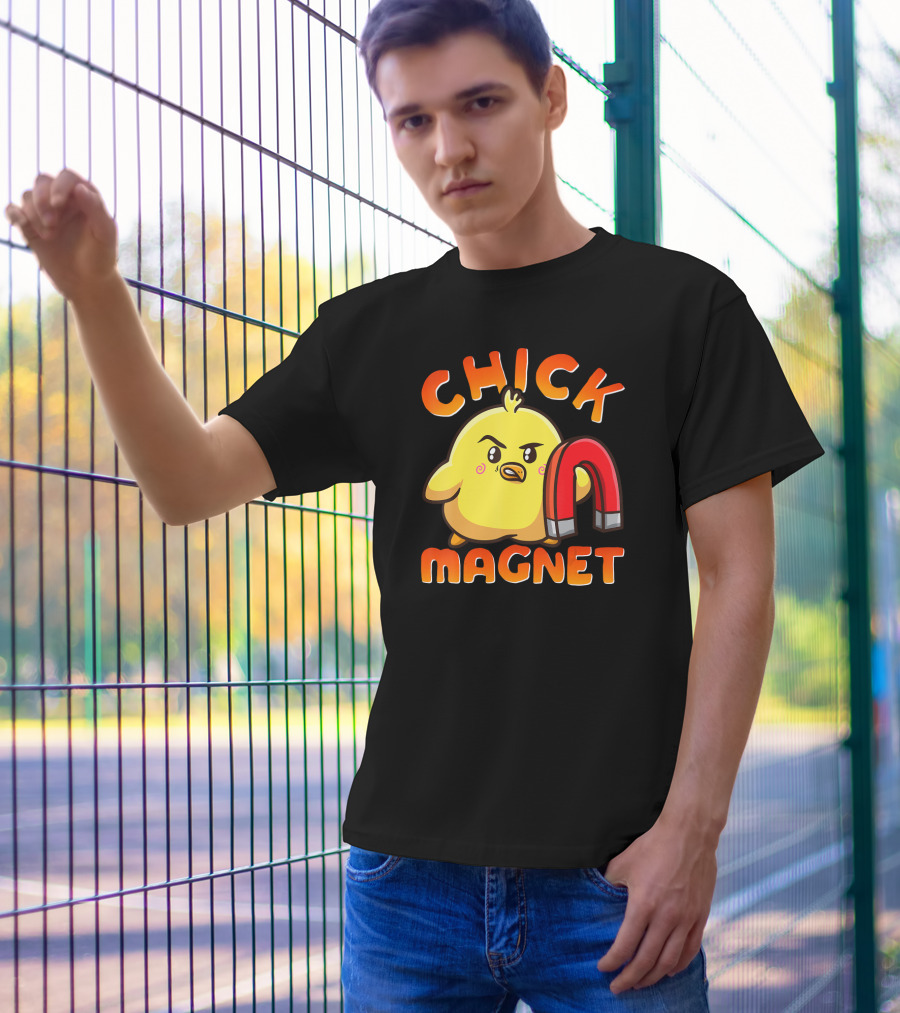 Chick Magnet Costume Magnetic Little Chicken With Red Magnet T-Shirt
