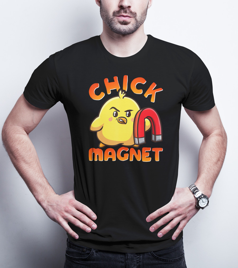 Chick Magnet Costume Magnetic Little Chicken With Red Magnet T-Shirt