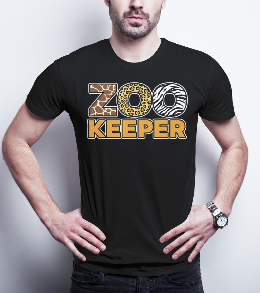Zookeeper African Savanna Zoo Leopard Zebra Giraffe T-Shirt