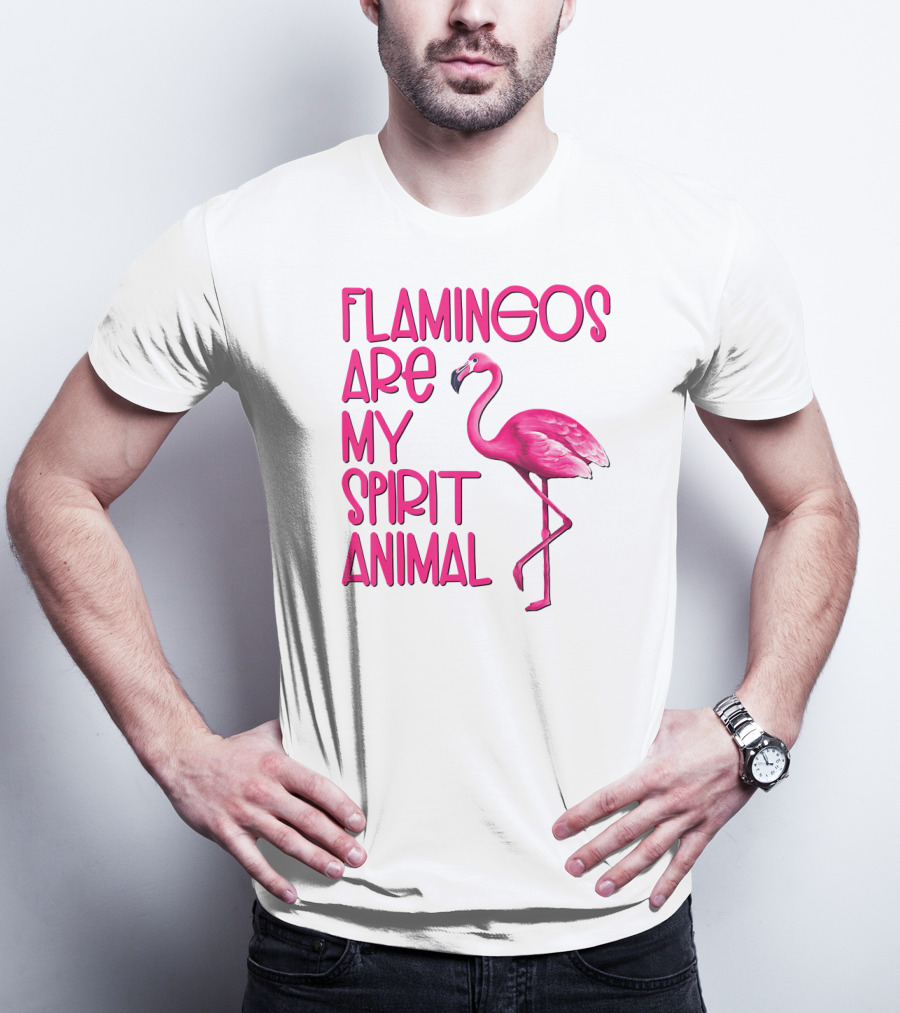 Flamingos Are My Spirit Animal Flamingo Image T-Shirt