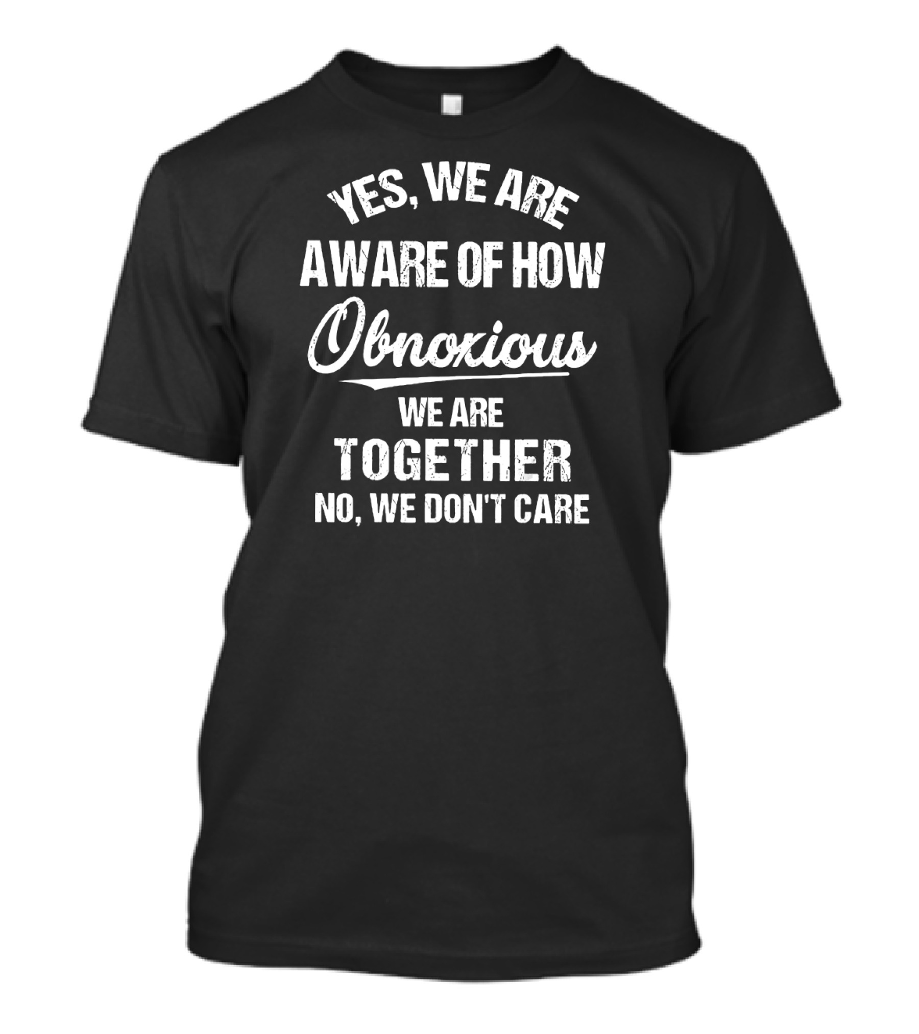 Yes We Are Aware Of How Obnoxious We Are Together No We Don't Care T-Shirt