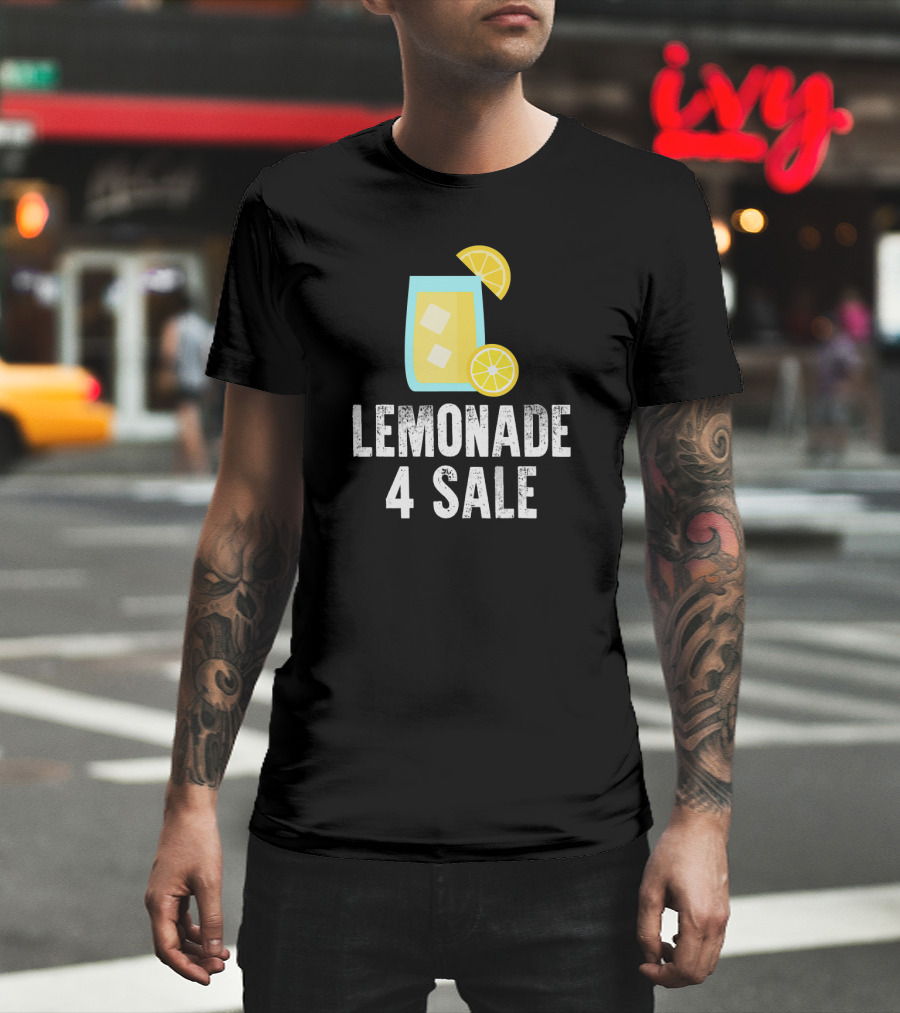 Lemonade 4 Sale Cool Iced Drink With Lemon Slices T-Shirt