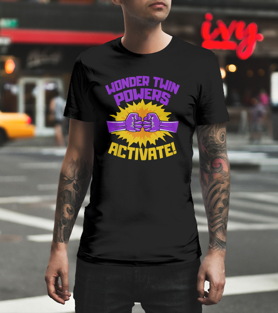 Wonder Twin Powers Activate Fist Bump Explosion T-Shirt