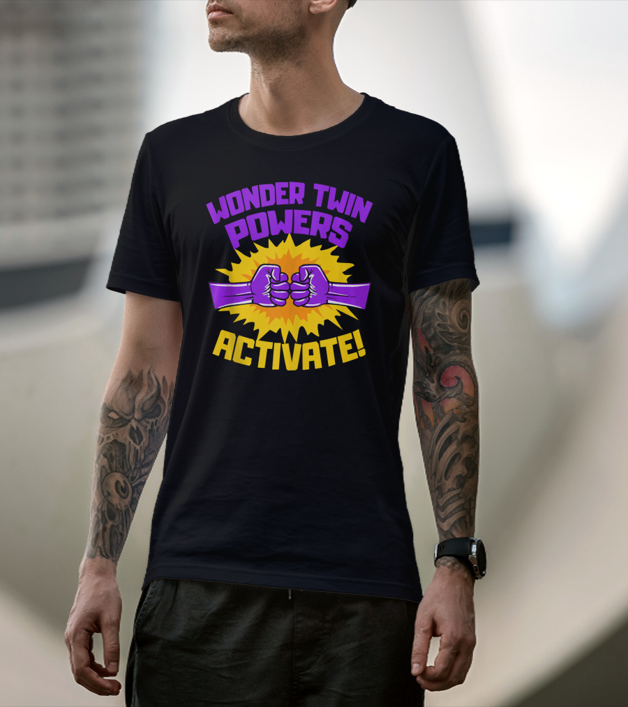 Wonder Twin Powers Activate Fist Bump Explosion T-Shirt