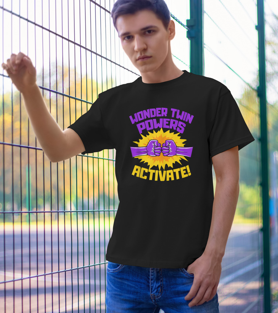 Wonder Twin Powers Activate Fist Bump Explosion T-Shirt