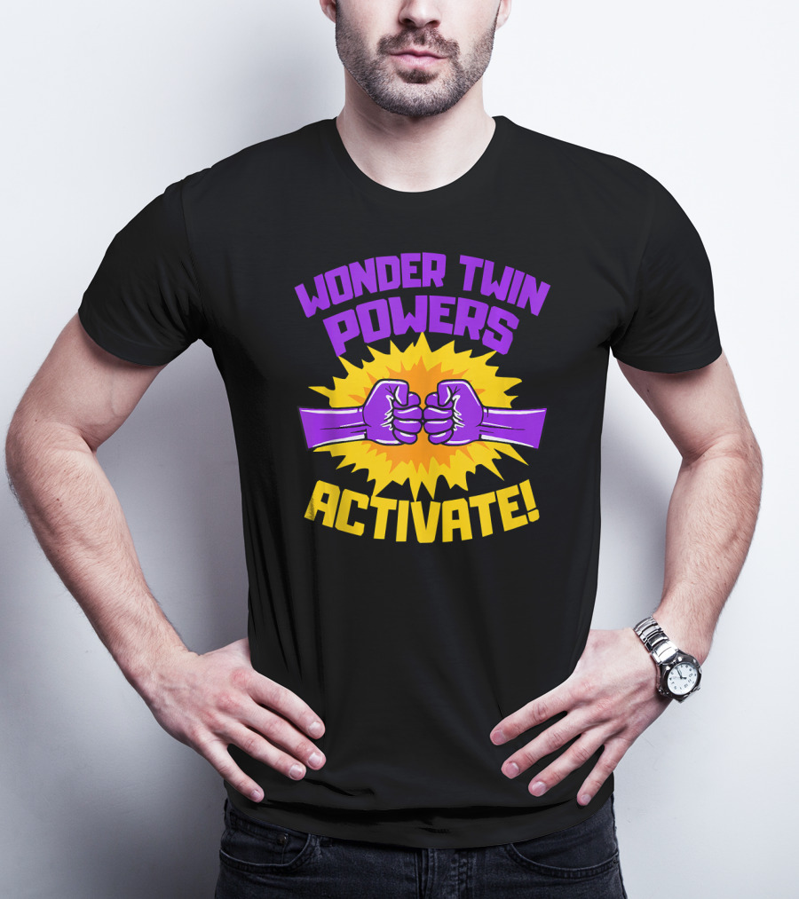 Wonder Twin Powers Activate Fist Bump Explosion T-Shirt
