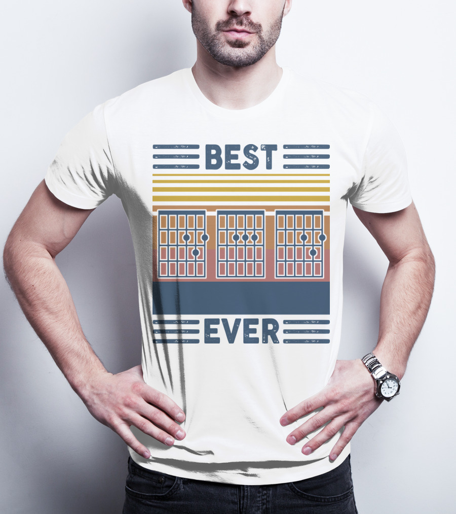 Best Chords Ever Vintage Guitar Father T-Shirt