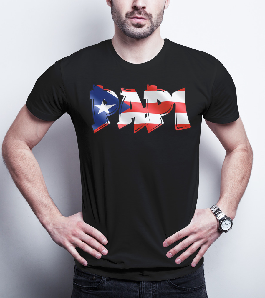 Papi Puerto Rican Flag T-Shirt