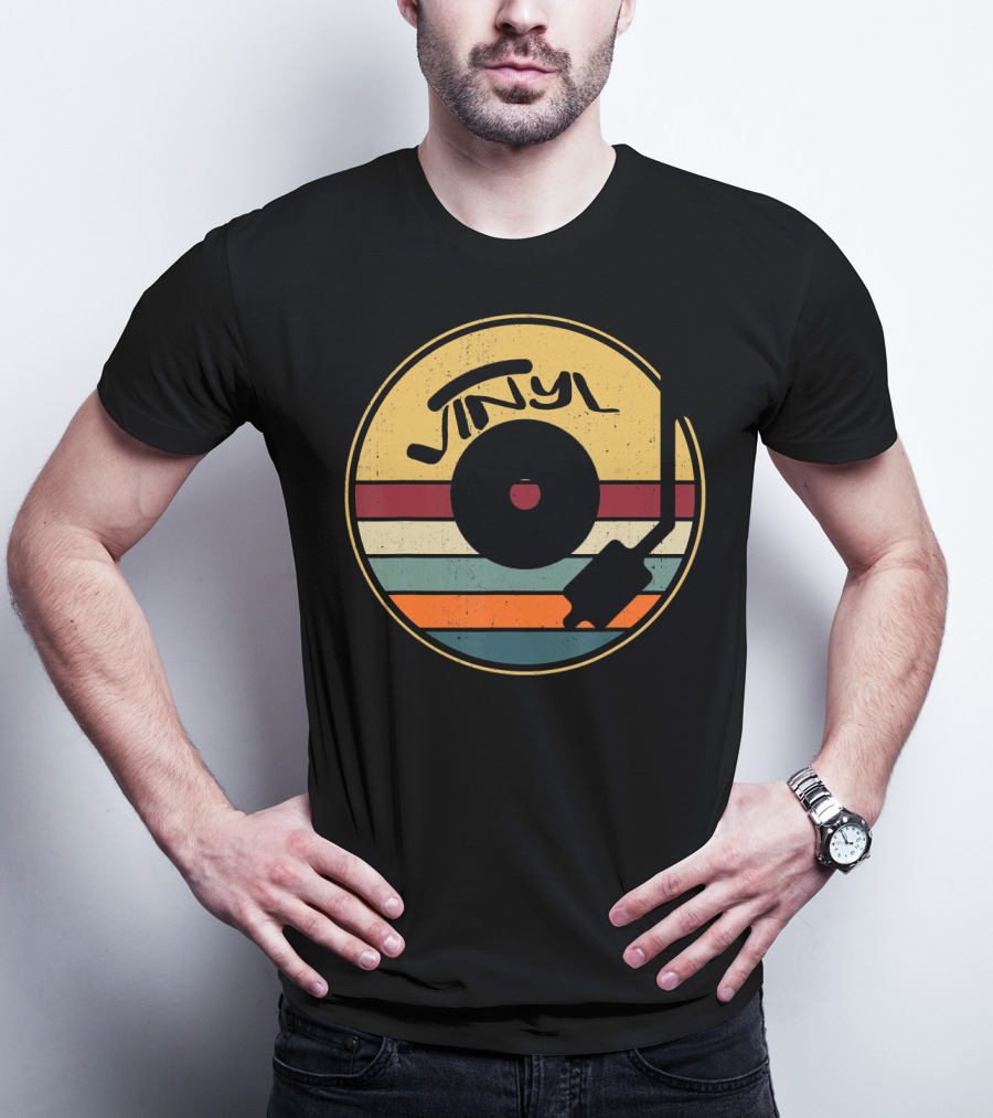 Vinyl Record Retro Stripes T-Shirt