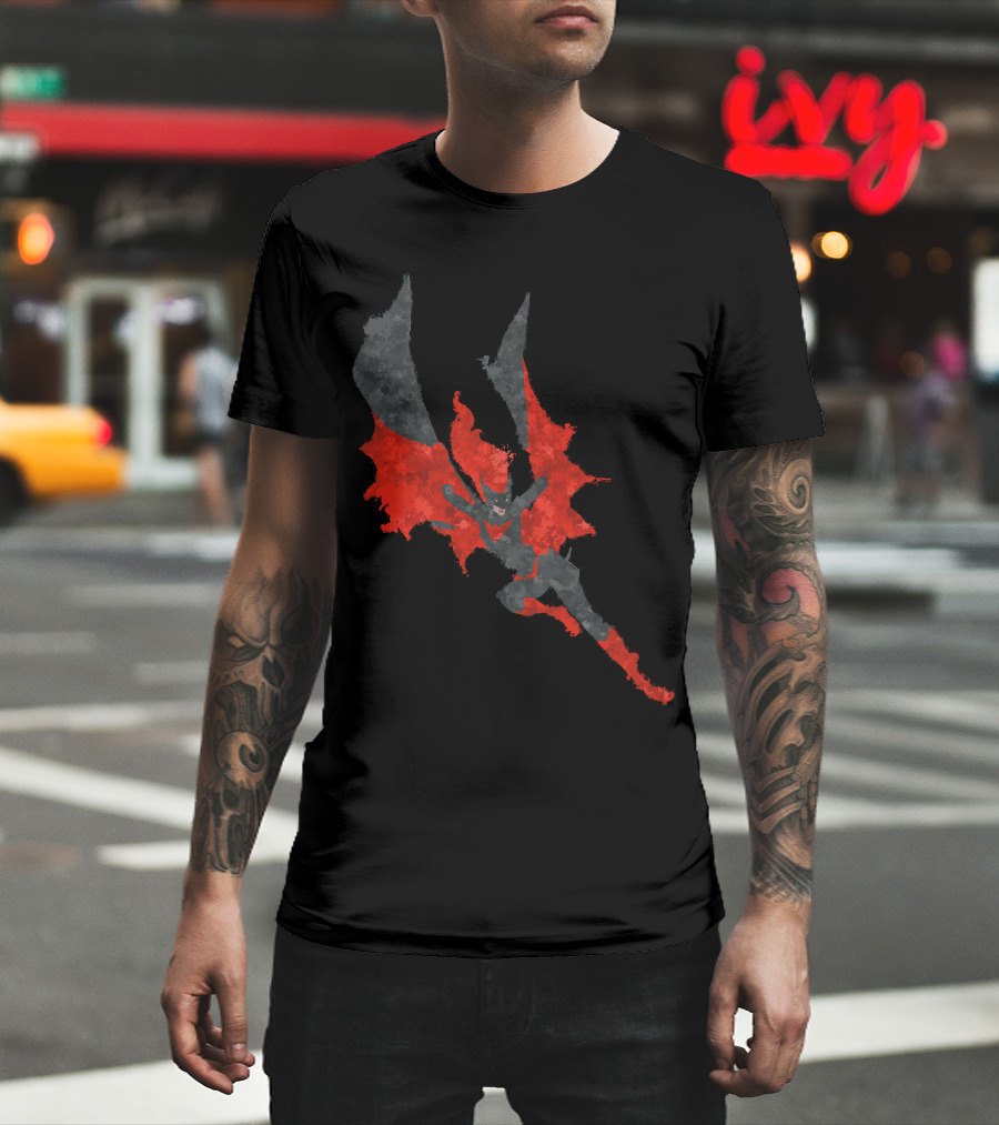 Batwoman Red And Black Silhouette Dynamic Action Pose T-Shirt