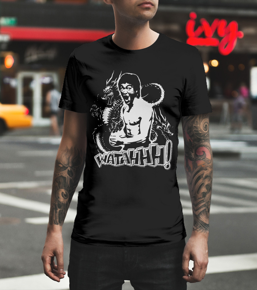 Bruce Lee WATAHHH Dragon Style Martial Arts T-Shirt