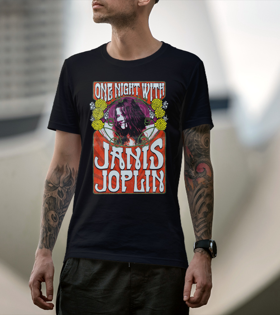 One Night With Janis Joplin Psychedelic Floral Burst T-Shirt