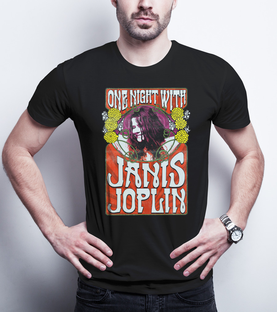 One Night With Janis Joplin Psychedelic Floral Burst T-Shirt