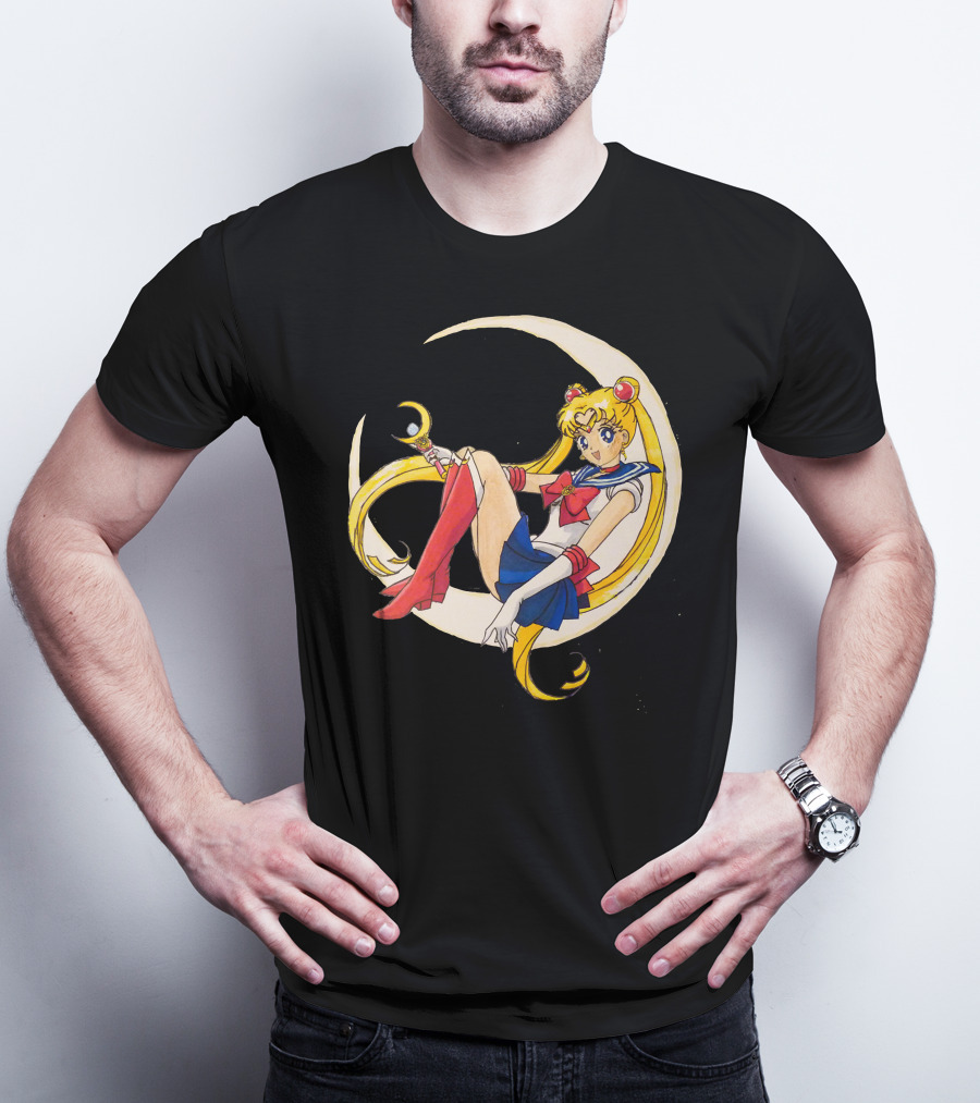 Sailor Moon Crescent Wand And Moon T-Shirt
