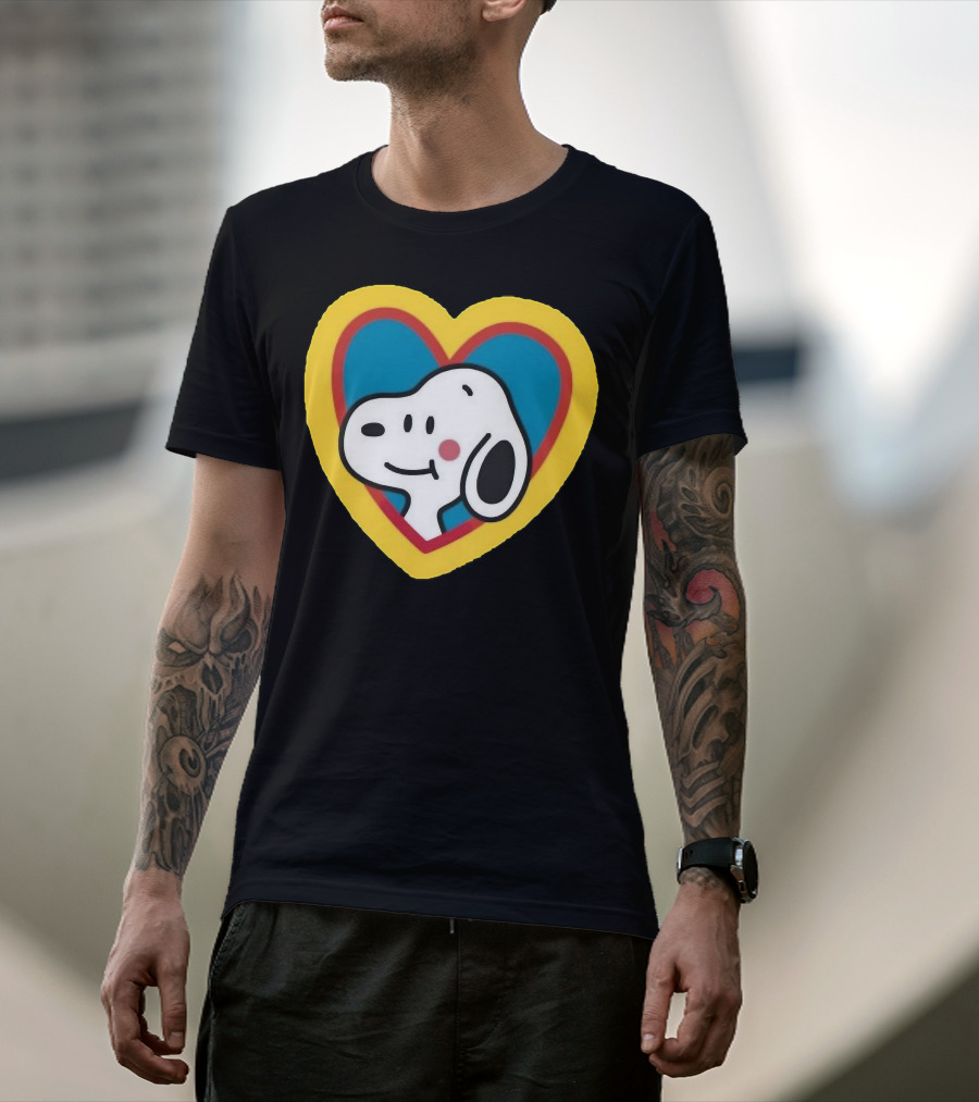 Snoopy Heart Love Peanuts Cartoon T-Shirt