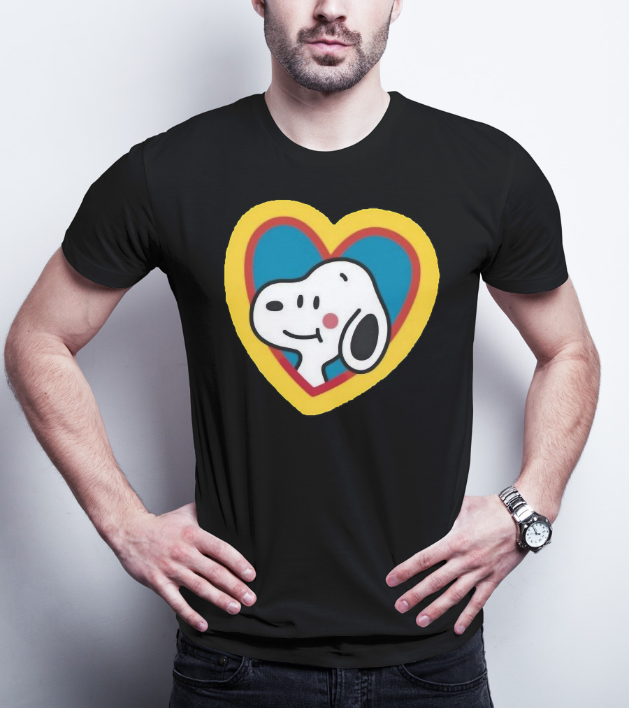 Snoopy Heart Love Peanuts Cartoon T-Shirt